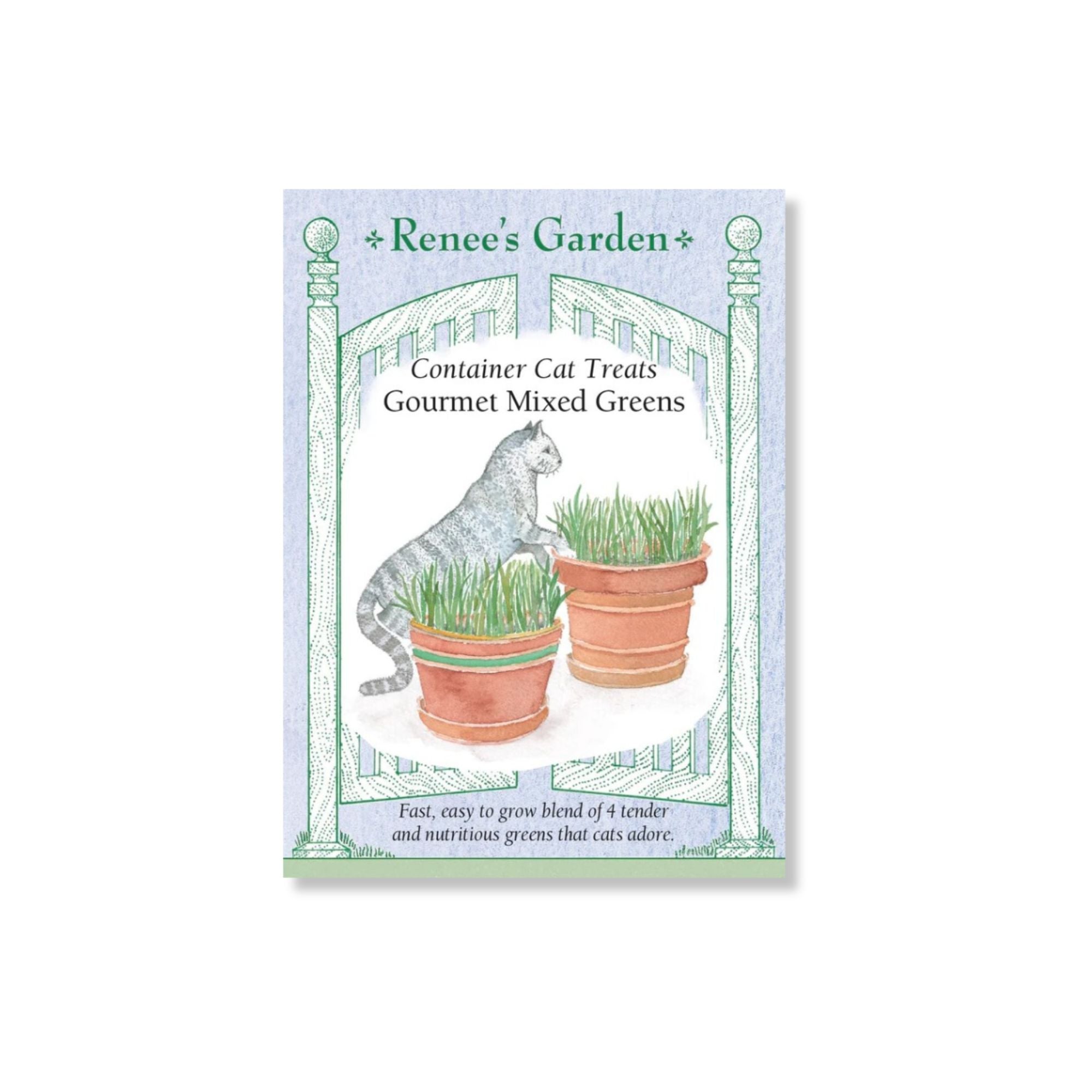 Container Cat Treats Gourmet Mixed Greens Seeds 20g (Renee's Garden ...