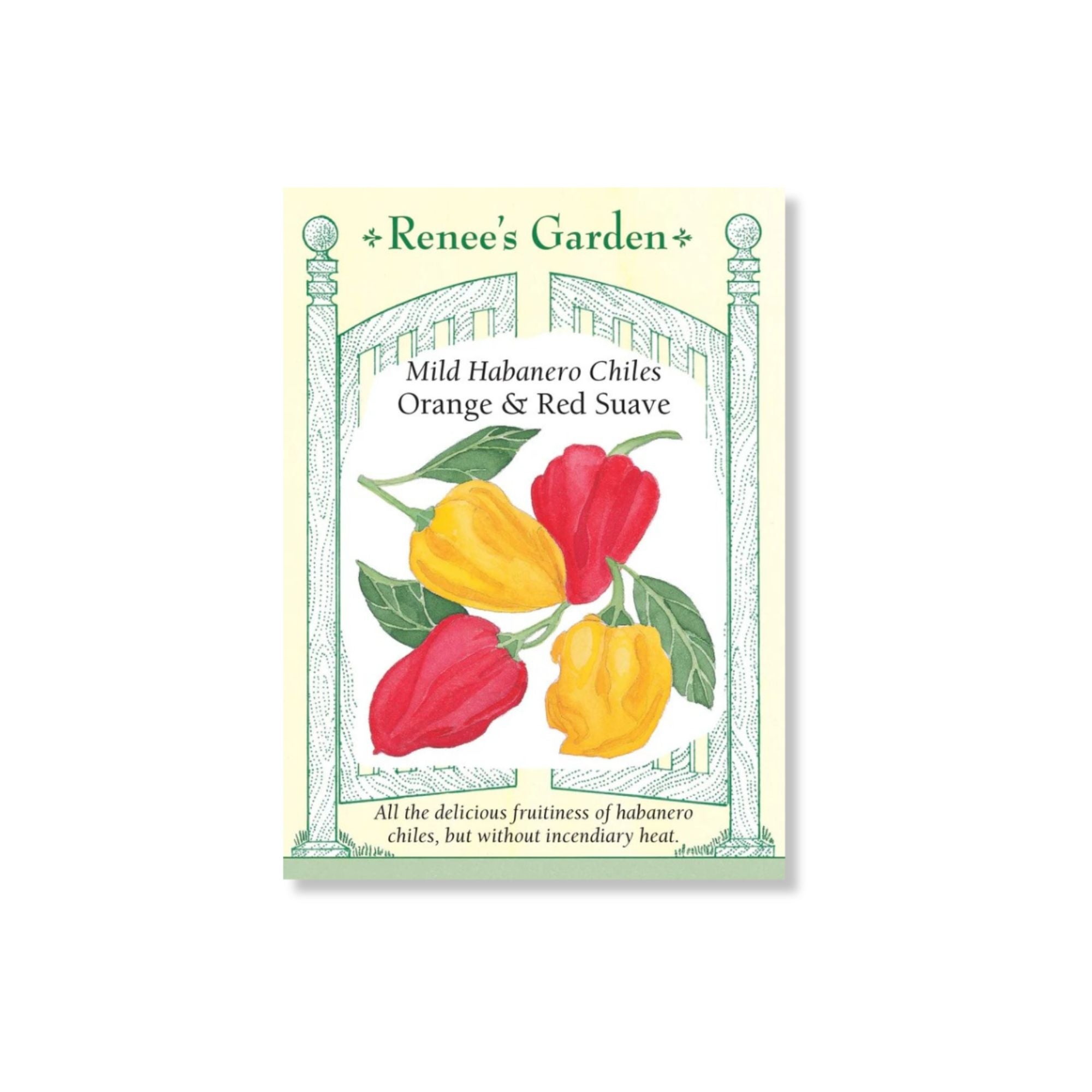 Pepper Chile Mild Habanero Orange and Red Suave Seeds 150mg (Renee's ...