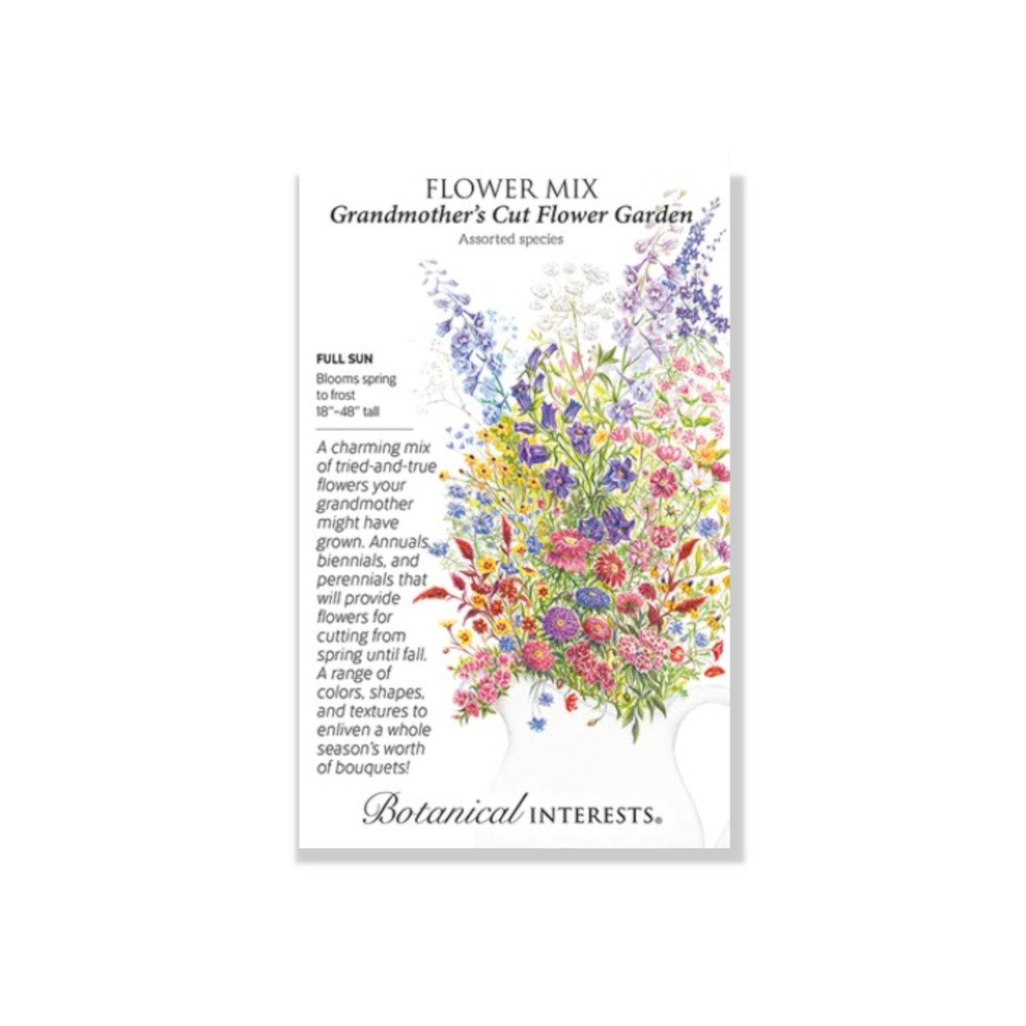 Flower Mix Grandmother's Cut Flower Garden Mix Seeds 3g (Botanical ...