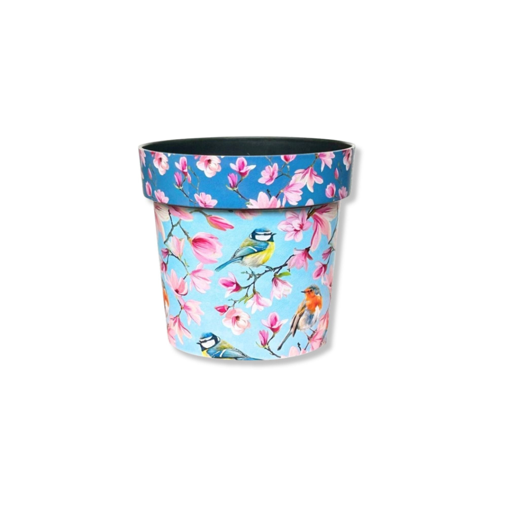 Zest 6" Bird and Pink Flowers Planter | Indian Creek Nursery and Garden ...