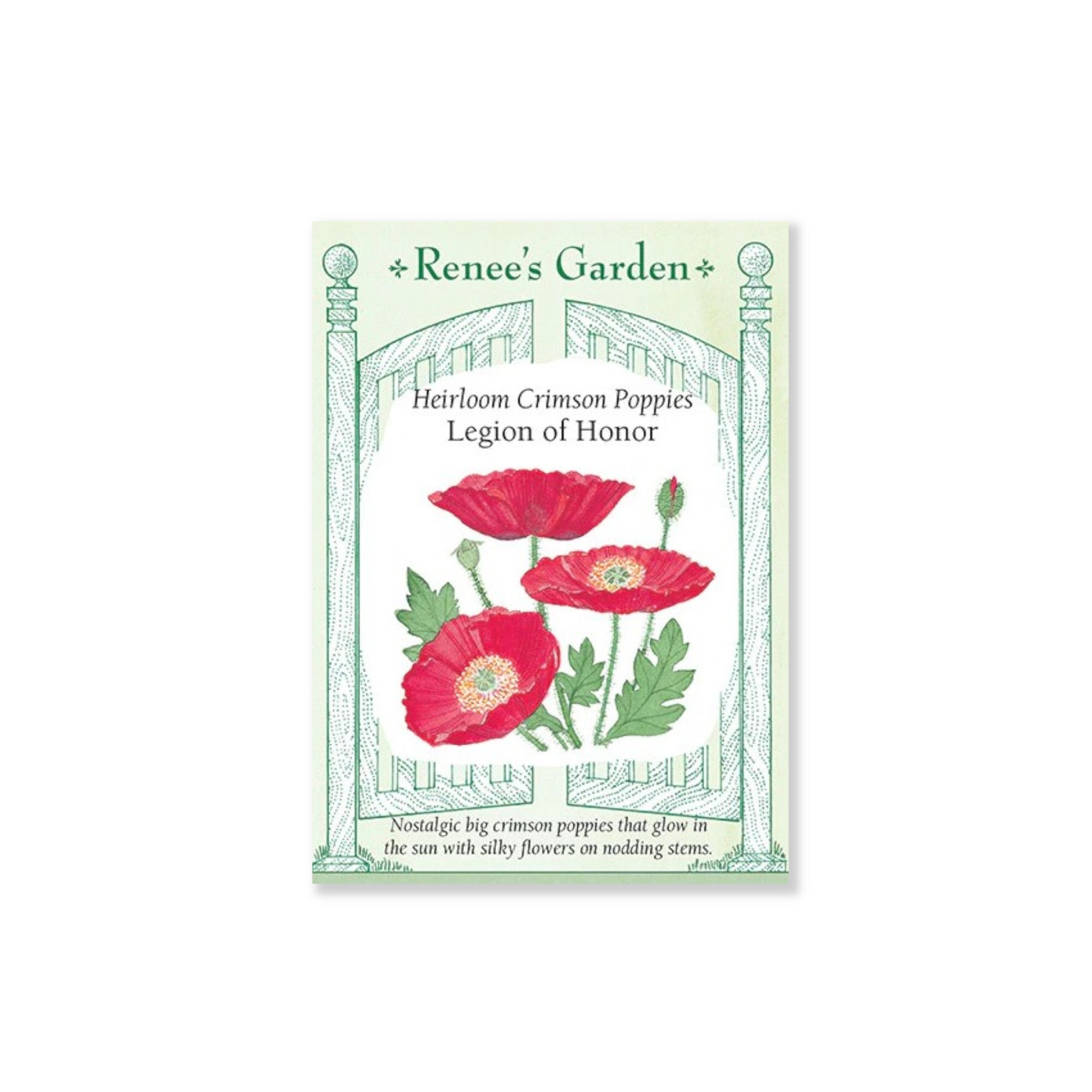 Poppy Heirloom Crimson Legion of Honor Seeds (Renee's Garden) | Indian ...